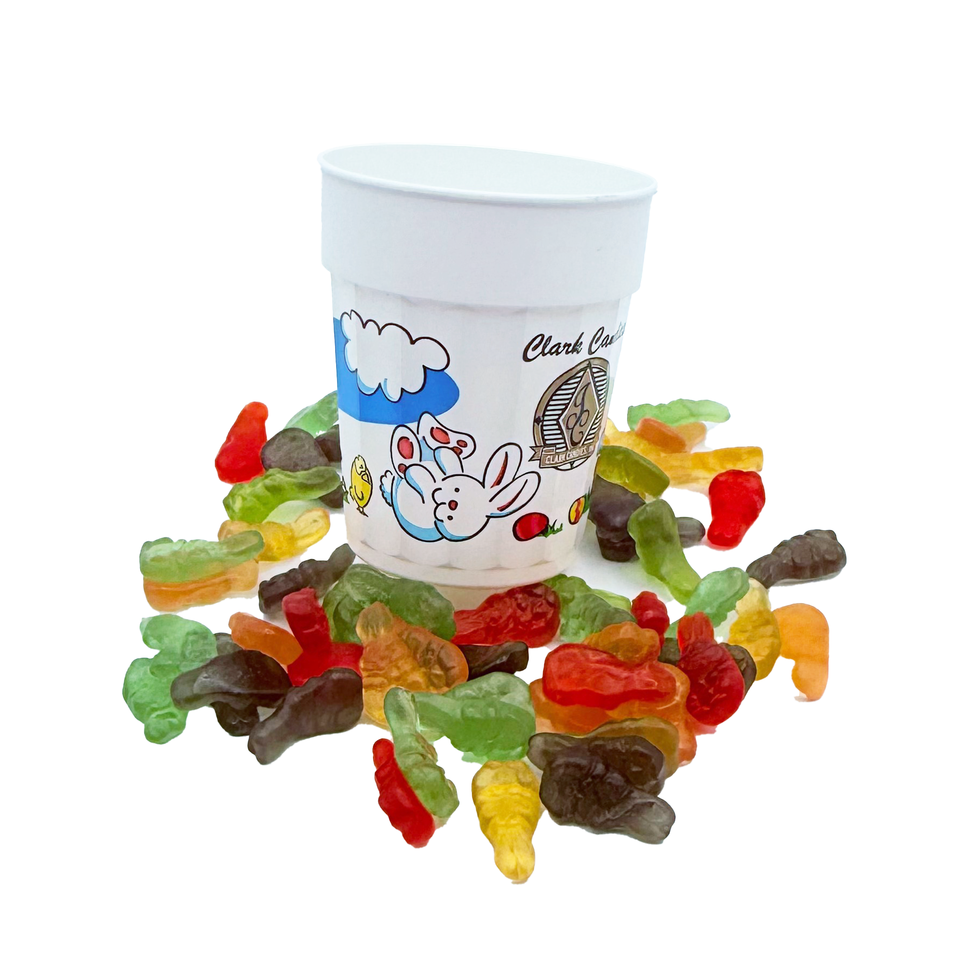 EASTER BUNNY CUP with gummy bunnies | Clark Candies, Inc.
